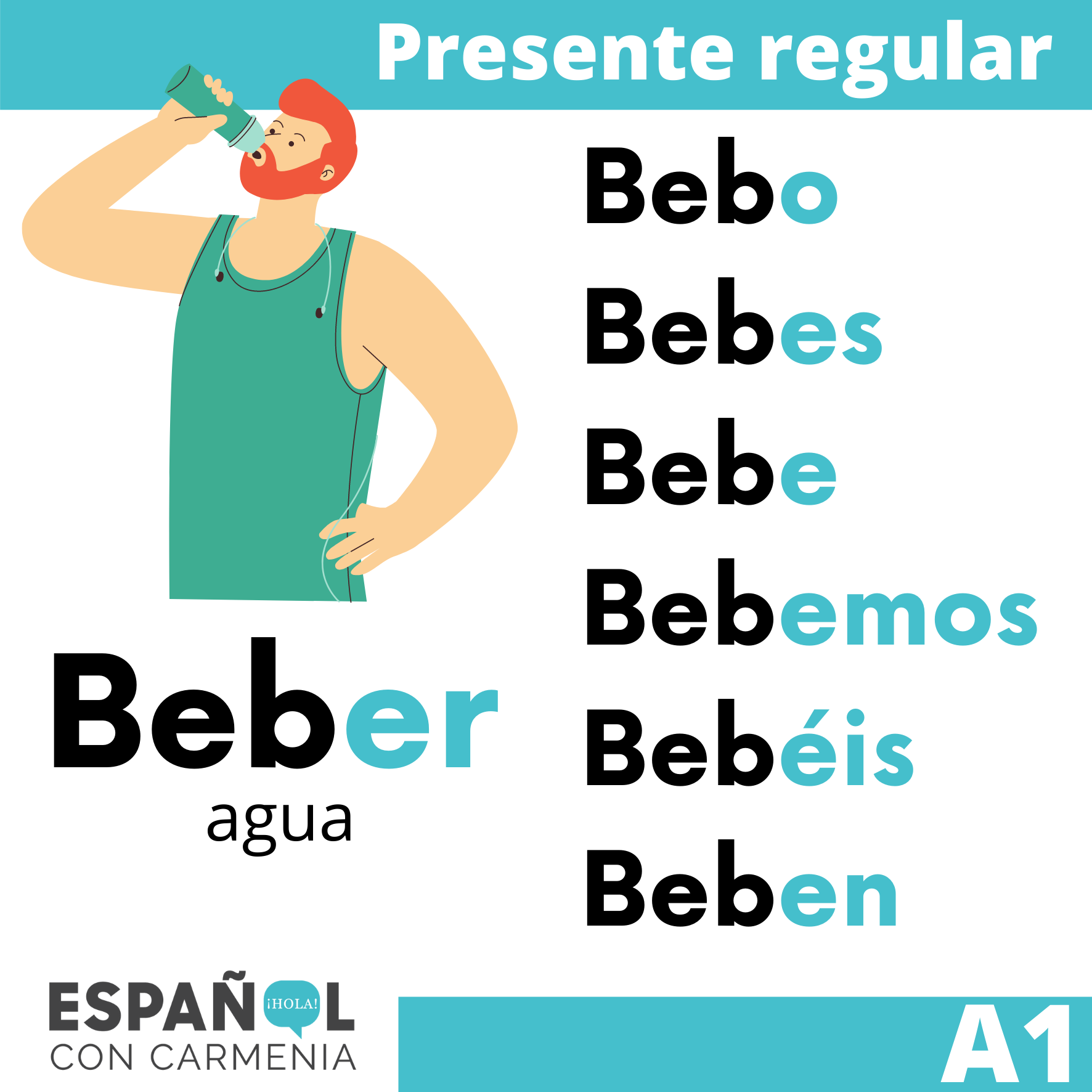 Practica verbos regulares en presente con juegos — Español con Carmenia